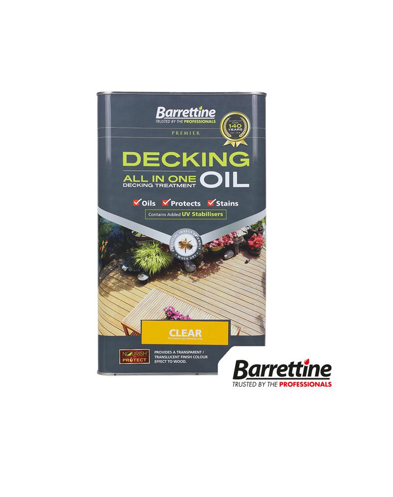 DECKING OIL ALL IN ONE – CLEAR 5L | Conwy Fencing and Timber Merchants Ltd